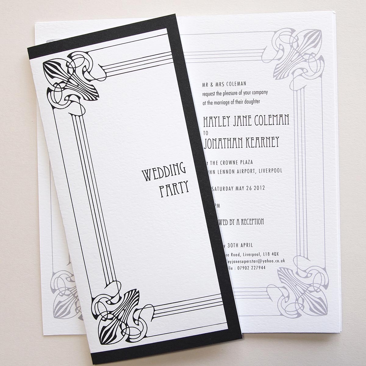 Period Style Wedding Invitations - Design ideas from Paper Pleasures