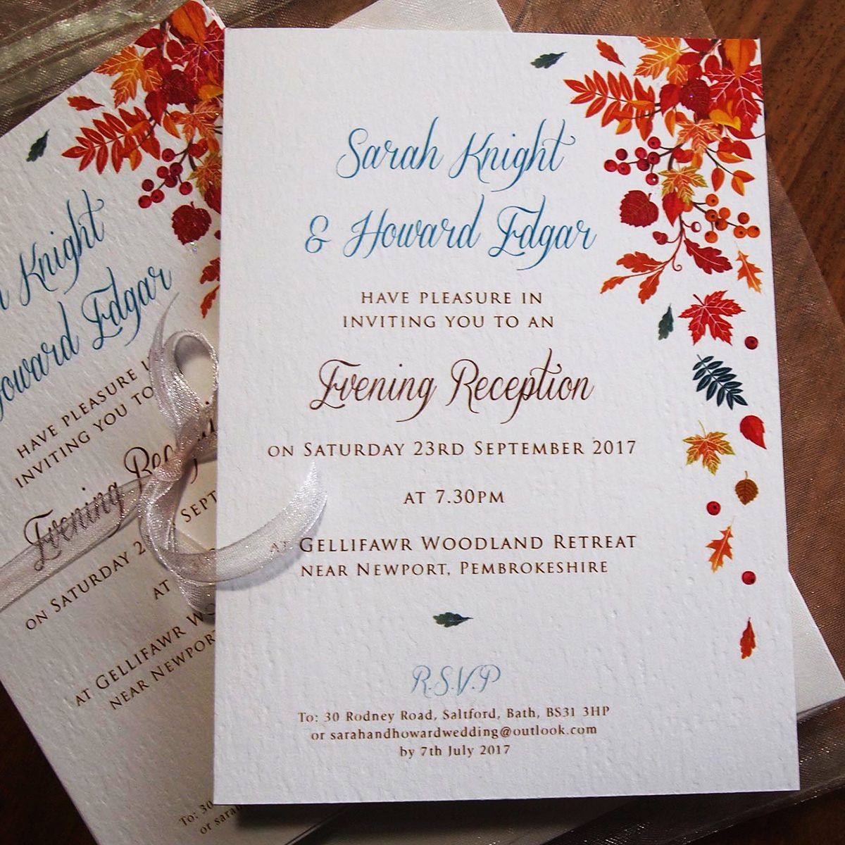 Seasonal Wedding Invitations - custom design ideas from Paper Pleasures